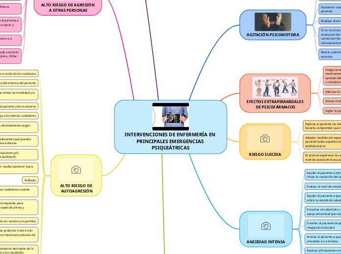 INTERVENCIONES DE ENFERMERÍA EN PRINCIPALE...- Mind Map